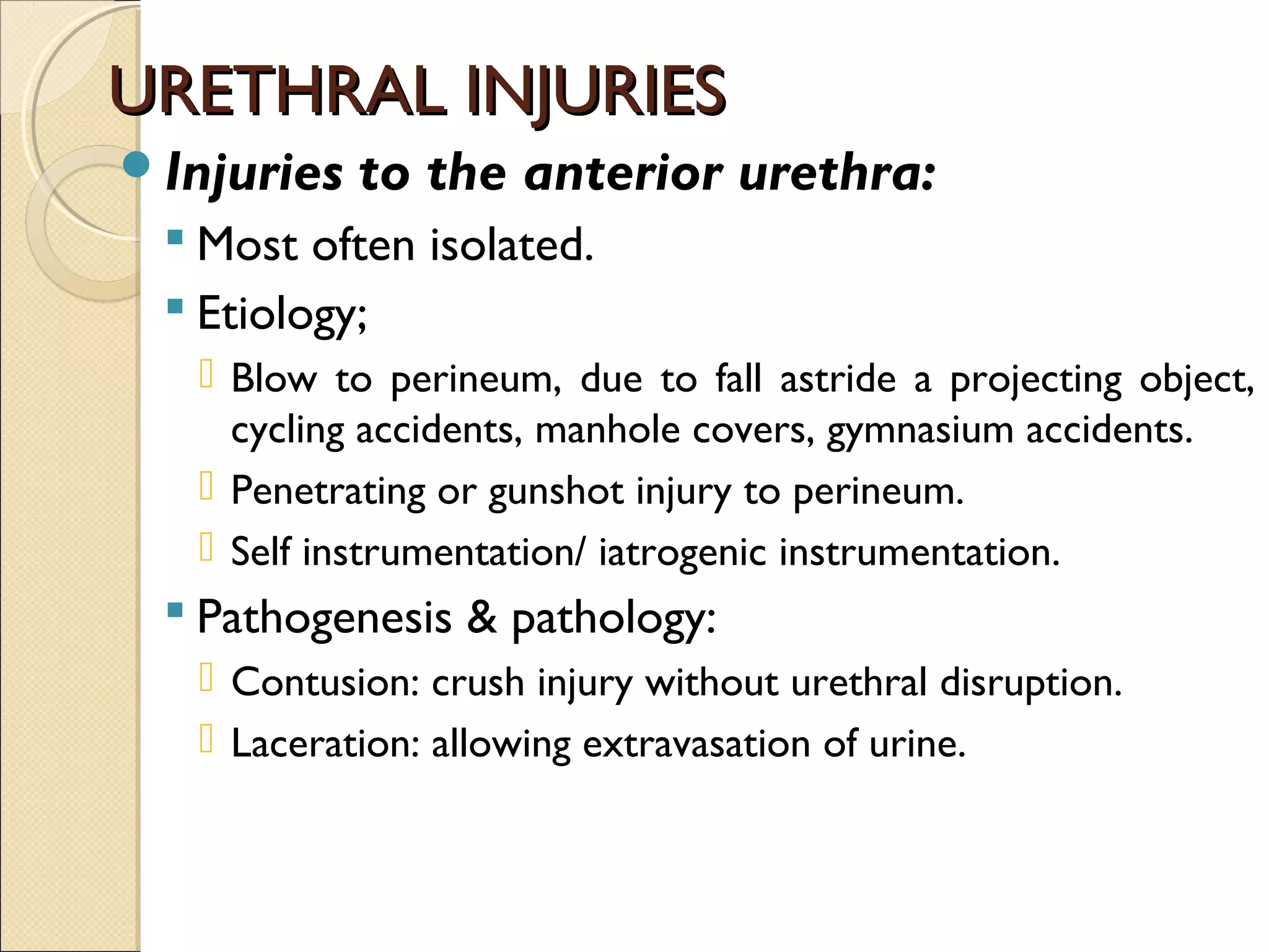 Lower urinary tract injuries | PPT