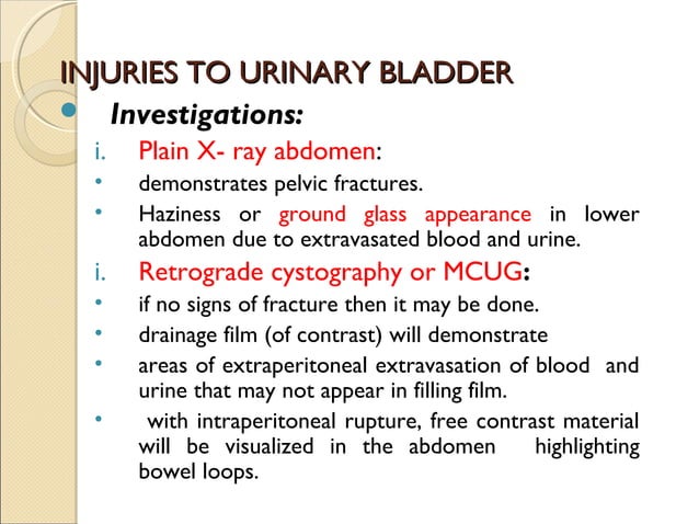 Lower urinary tract injuries | PPT