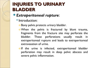 Lower urinary tract injuries | PPT