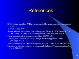 Lower Urinary Tract Symptoms for education | PPT