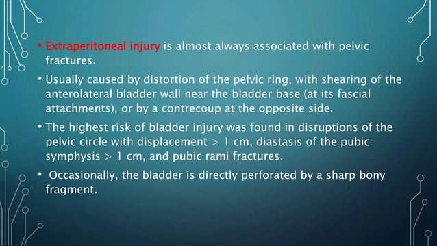 Lower urinary tract trauma | PPT