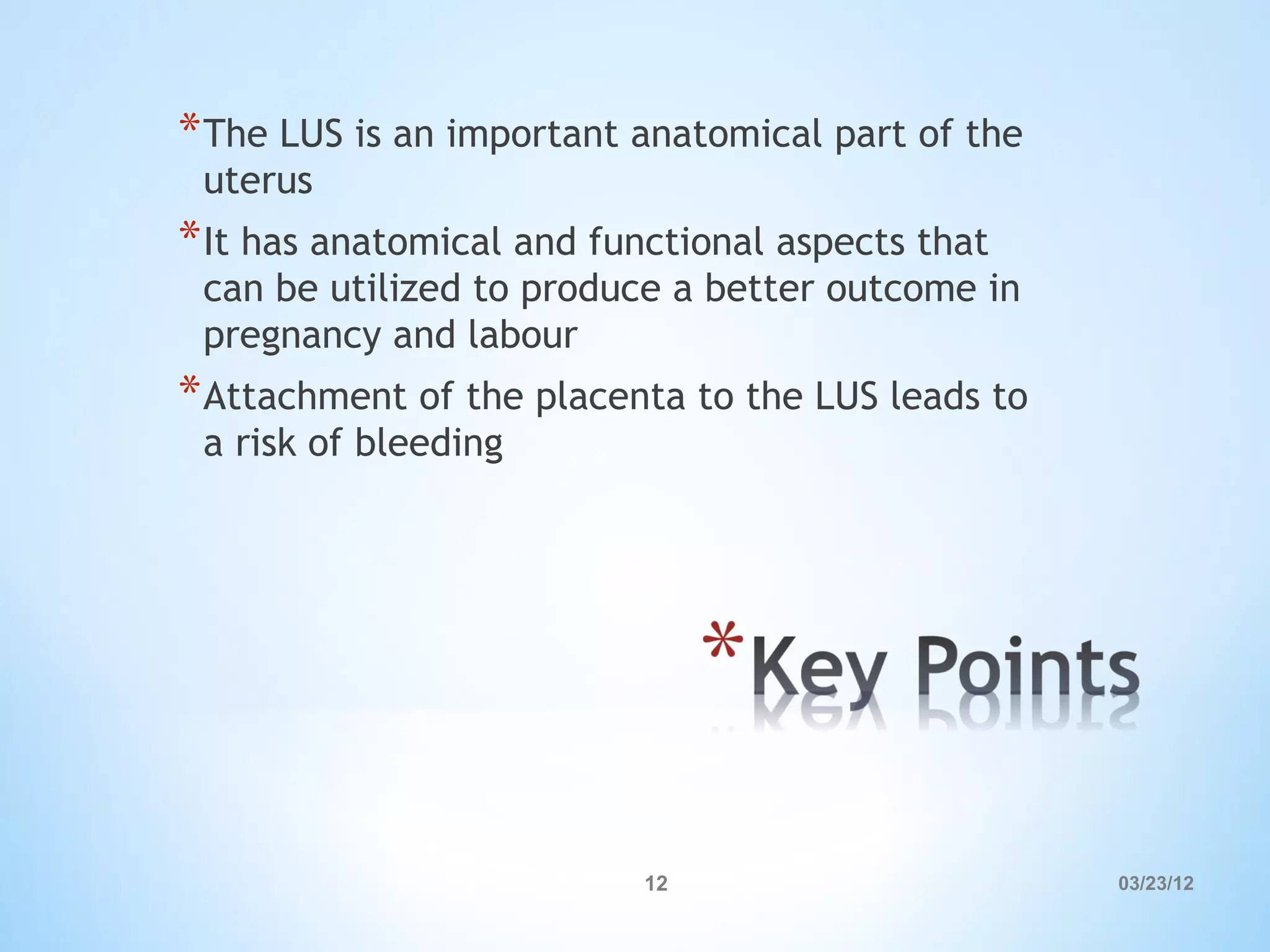 Lower uterine segment | PPT