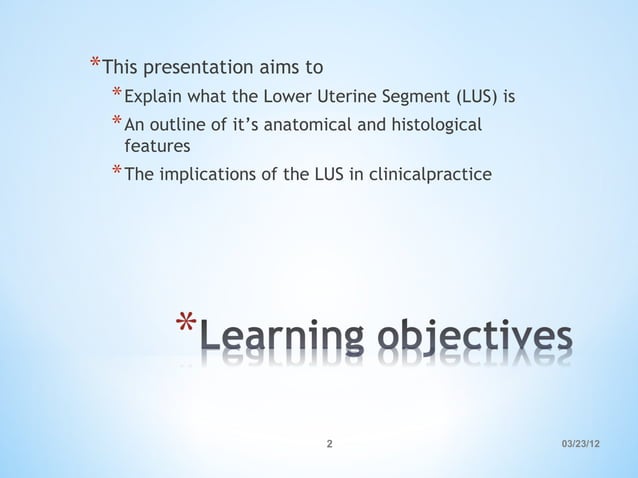 Lower uterine segment | PPT
