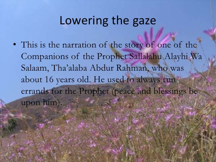 Lower your gaze