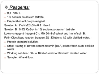 Lowery’s Protein Quantification method.pptx