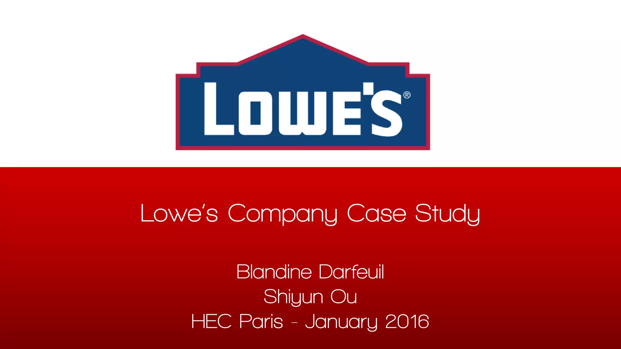 Lowe's company case study | PDF