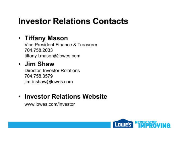 Lowes strategy overview | PDF