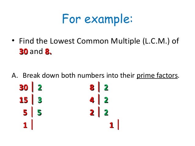 Lowest Common Multiple Of A Number Lowest Common Multiple Of A Number