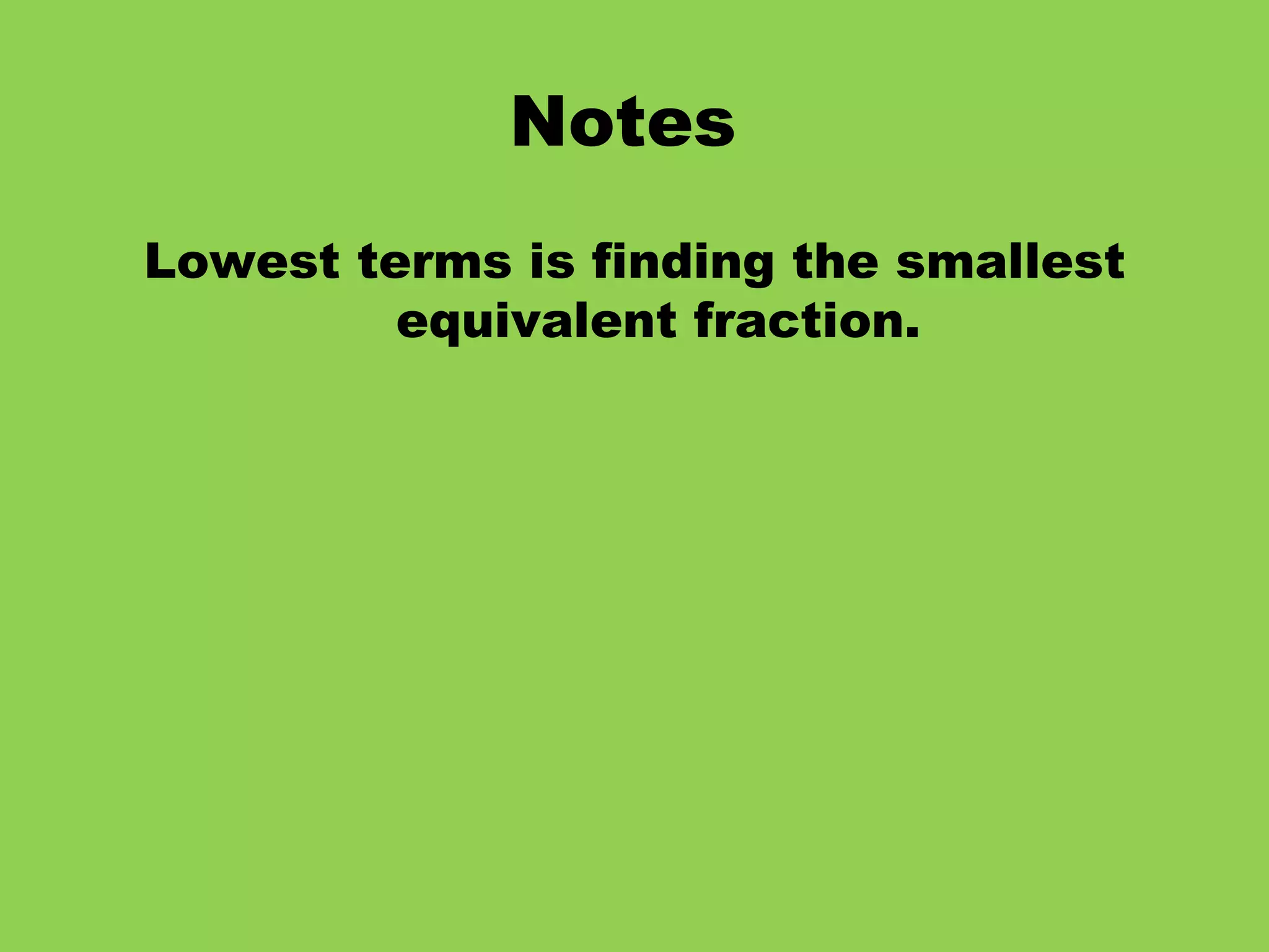 Lowest terms | PPT