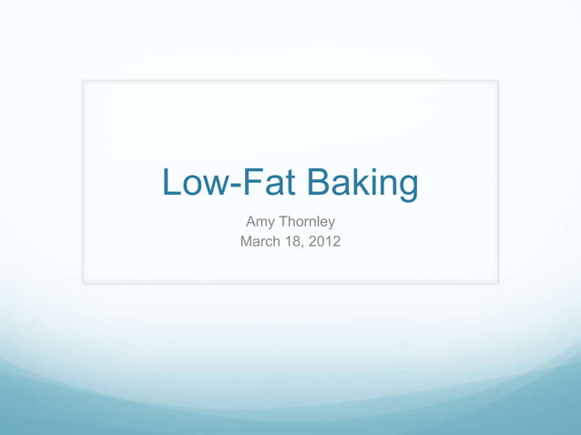 Low fat presentation | PPTX
