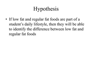 Low fat vs regular fat presentation | PPTX