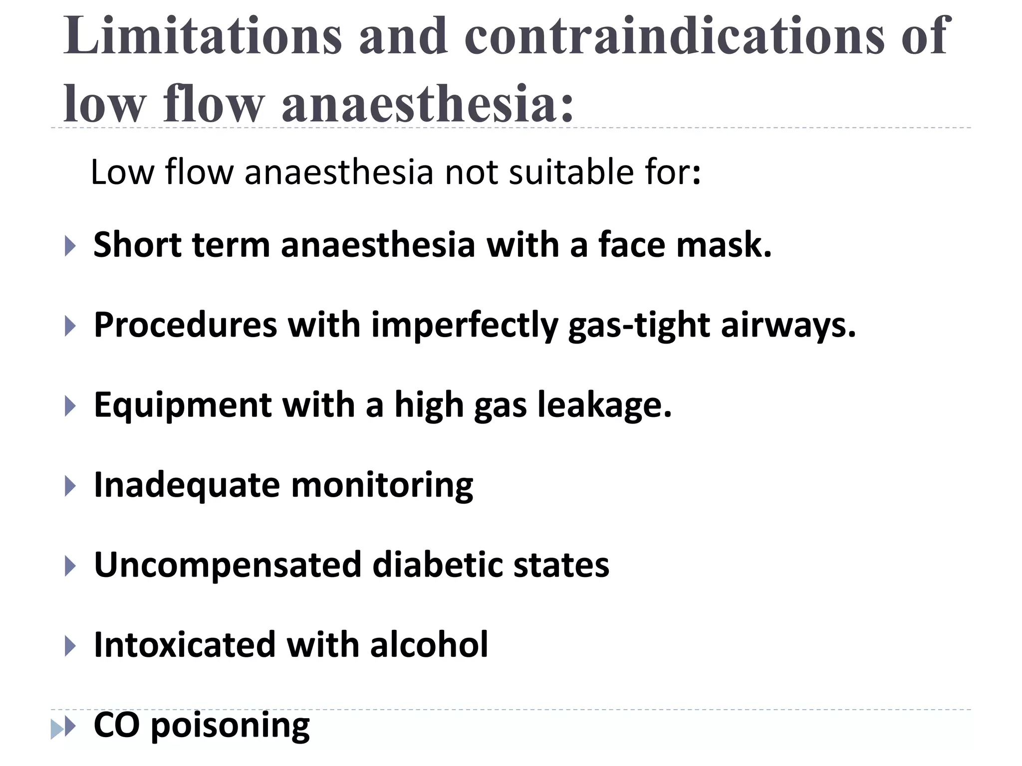 Low flow anaesthesia | PPTX