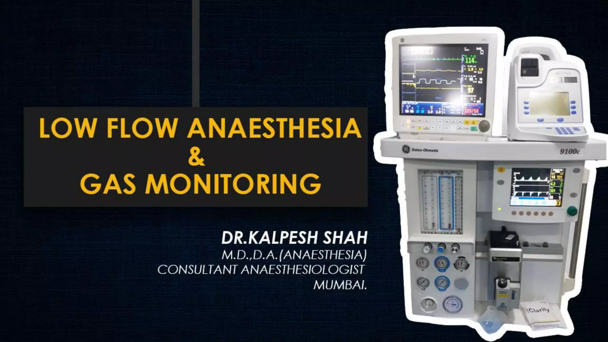 Low flow Anaesthesia & Gas Monitoring | PPTX