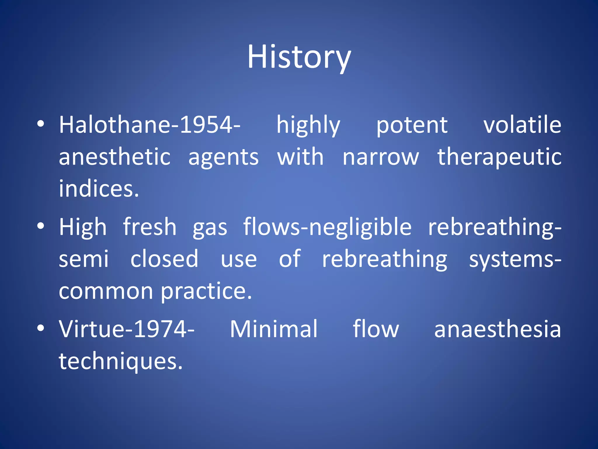 Low flow anesthesia | PPTX