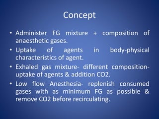 Low flow anesthesia | PPTX