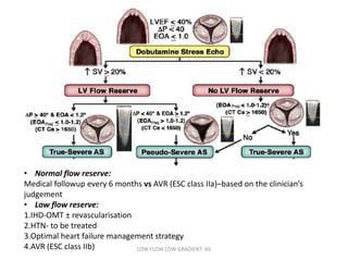 Low flow low gradient aortic stenosis | PPTX