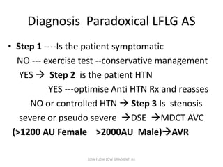 Low flow low gradient aortic stenosis | PPTX