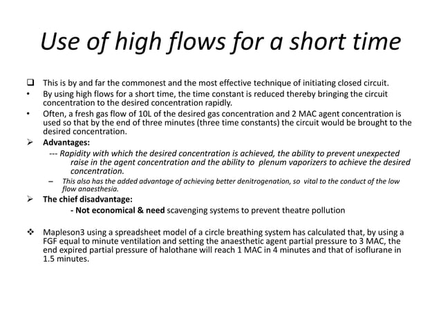 Low flow Anesthesia system | PPTX