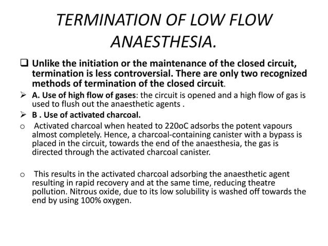 Low flow Anesthesia system | PPTX