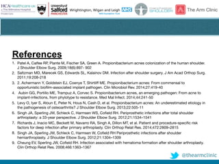 Low Grade Infection after Shoulder Surgery | PPT