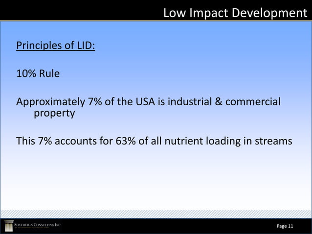 Low Impact Development: Stormwater Management Design and Planning | PPT