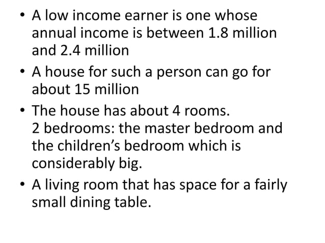 House plan for a low income earner | PPT