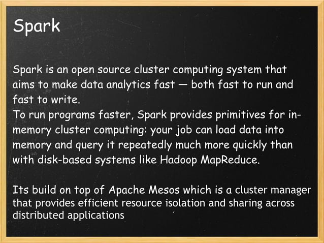 Low latency access of bigdata using spark and shark | PPT