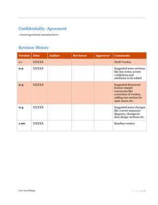 Low level design template (1) | DOCX