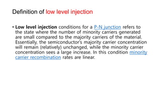 Low level injection | PPTX