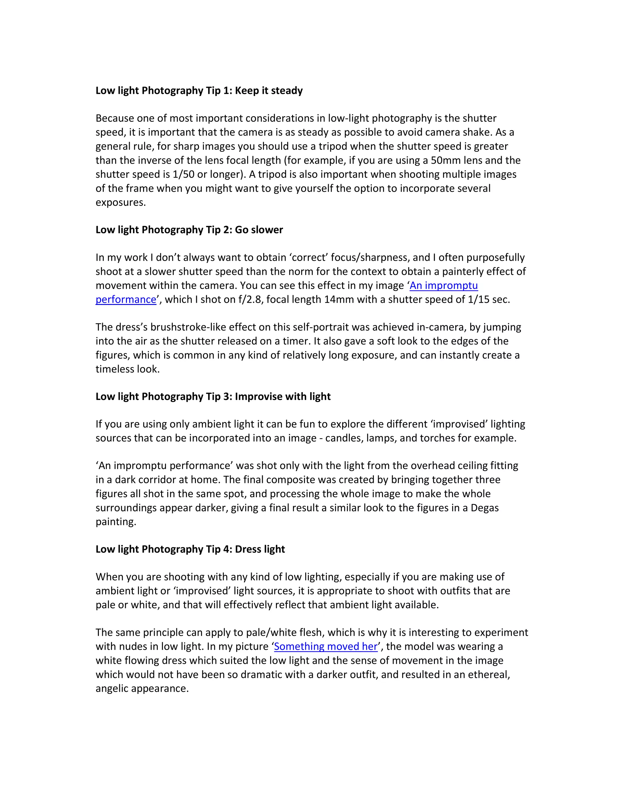 Low light photography 40 pro tips for any situation | PDF | Cameras and ...