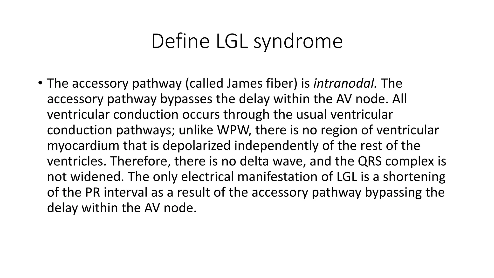 Lown ganong-levine syndrome | PPTX