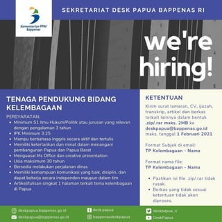 Lowongan desk papua | PDF