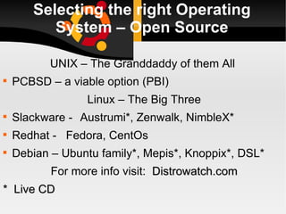 Low Or No Cost Lab | PPT | Operating Systems | Computer Software and Applications