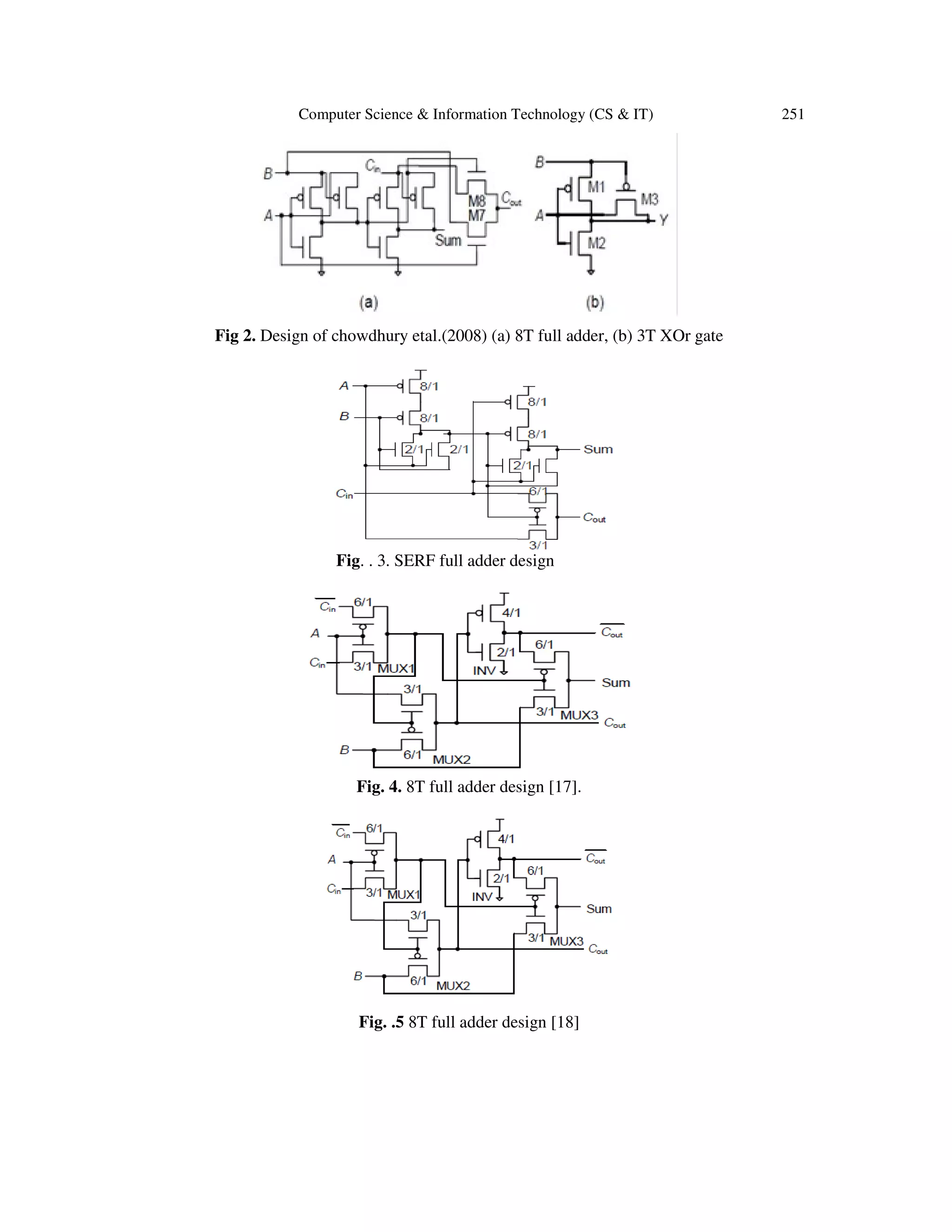 Low power area gdi & ptl techniques based full adder designs | PDF