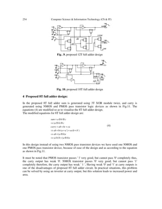 Low power area gdi & ptl techniques based full adder designs | PDF