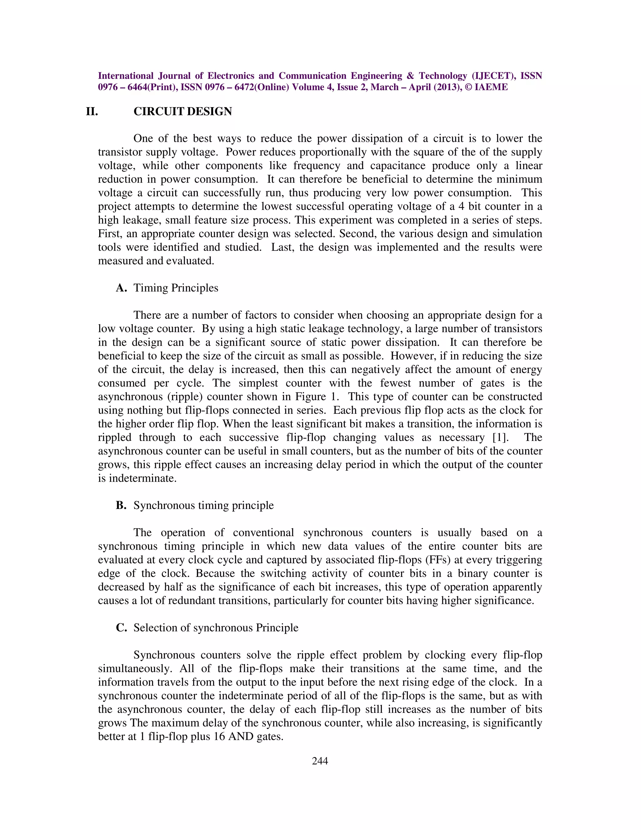 Low power cmos binary counter using conventional flip flops | PDF