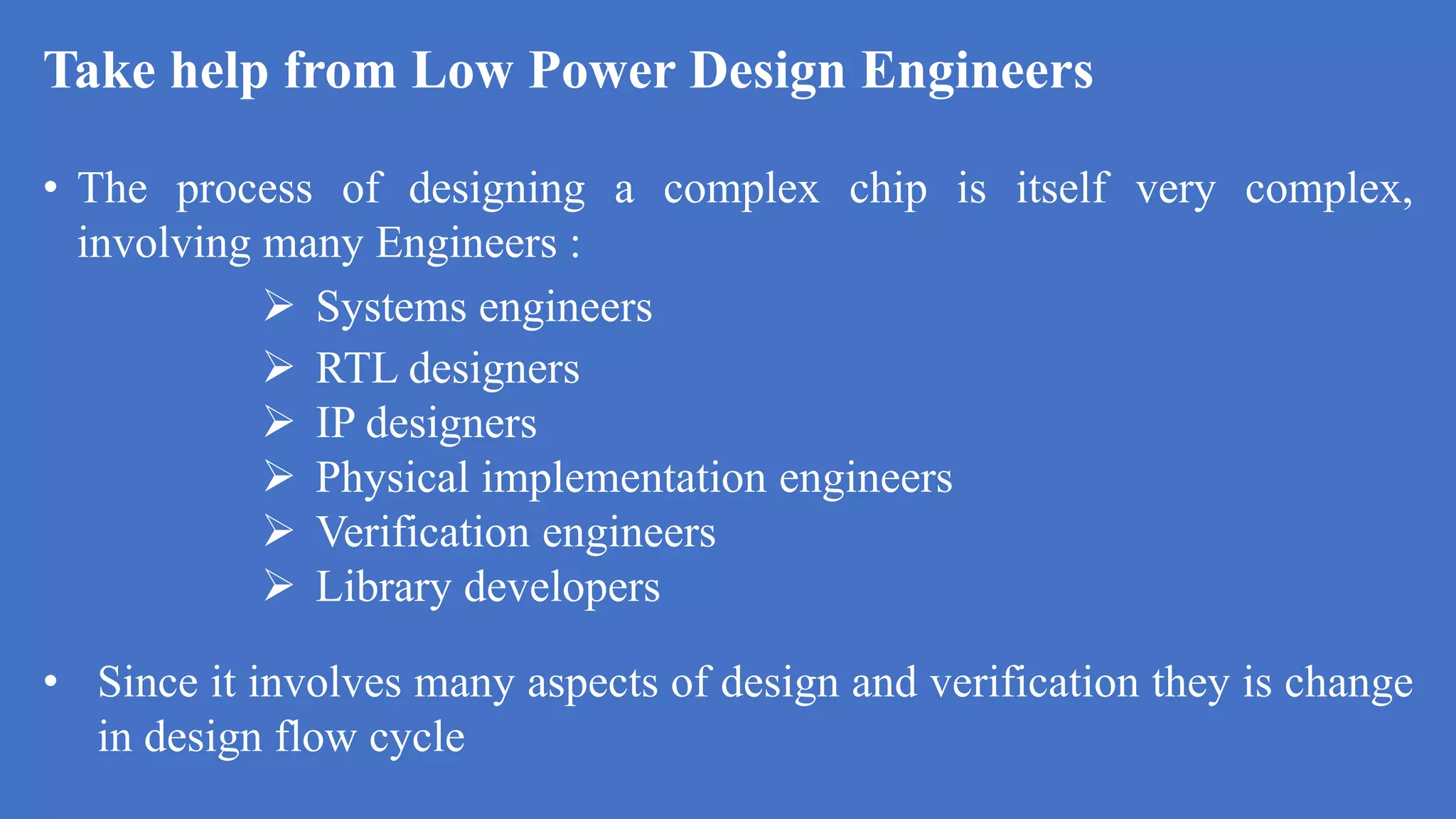 Low power in vlsi with upf basics part 1 | PPTX