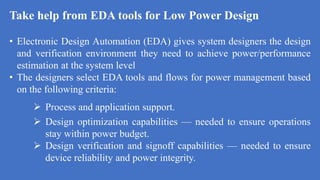 Low power in vlsi with upf basics part 1 | PPTX