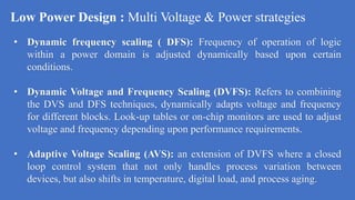 Low power in vlsi with upf basics part 1 | PPTX