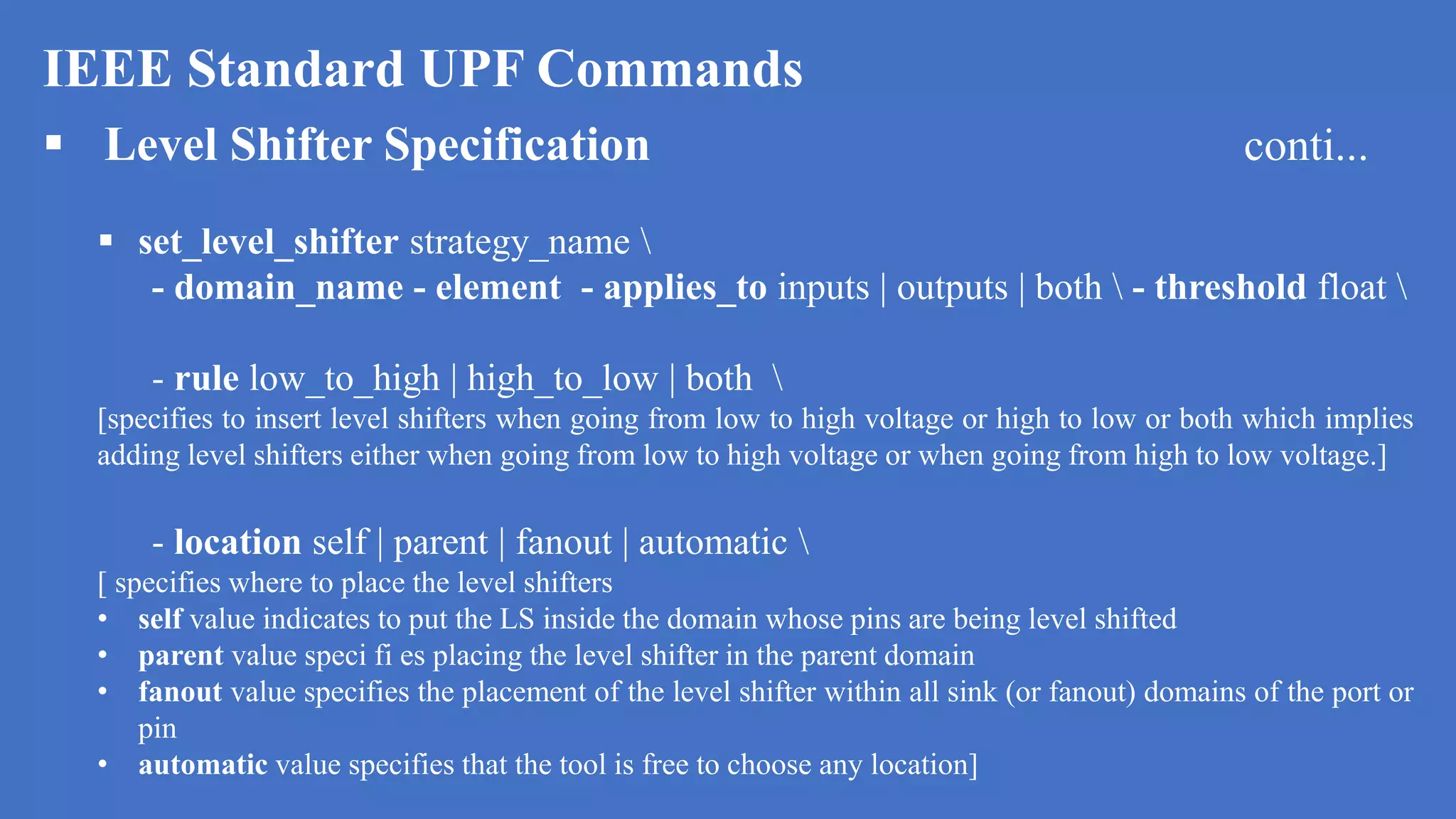 Low power in vlsi with upf basics part 2 | PPTX
