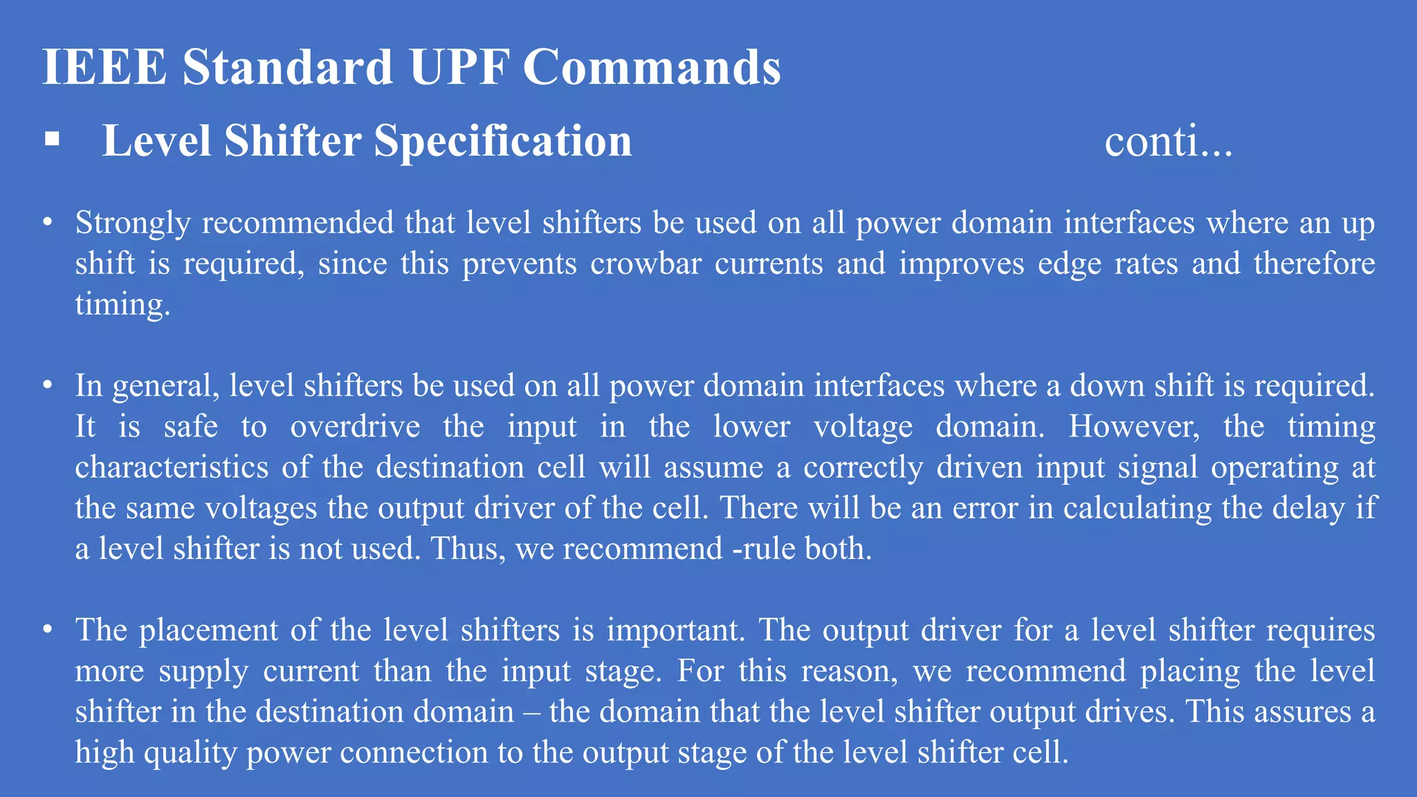 Low power in vlsi with upf basics part 2 | PPTX