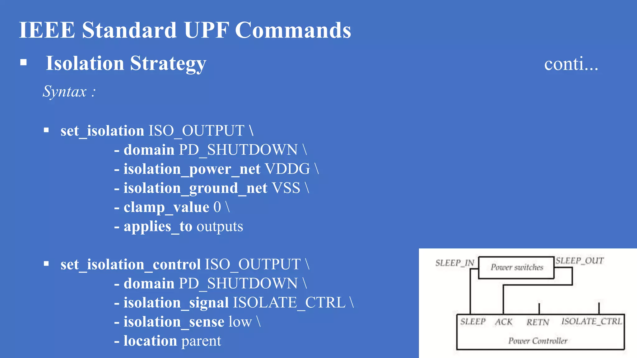 Low power in vlsi with upf basics part 2 | PPTX