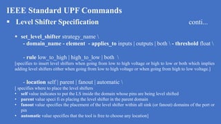 Low power in vlsi with upf basics part 2 | PPTX