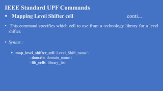 Low power in vlsi with upf basics part 2 | PPTX