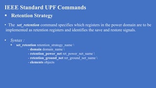 Low power in vlsi with upf basics part 2 | PPTX