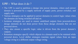 Low power in vlsi with upf basics part 2 | PPTX