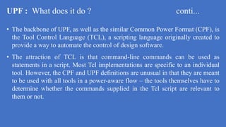 Low power in vlsi with upf basics part 2 | PPTX