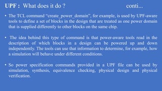 Low power in vlsi with upf basics part 2 | PPTX