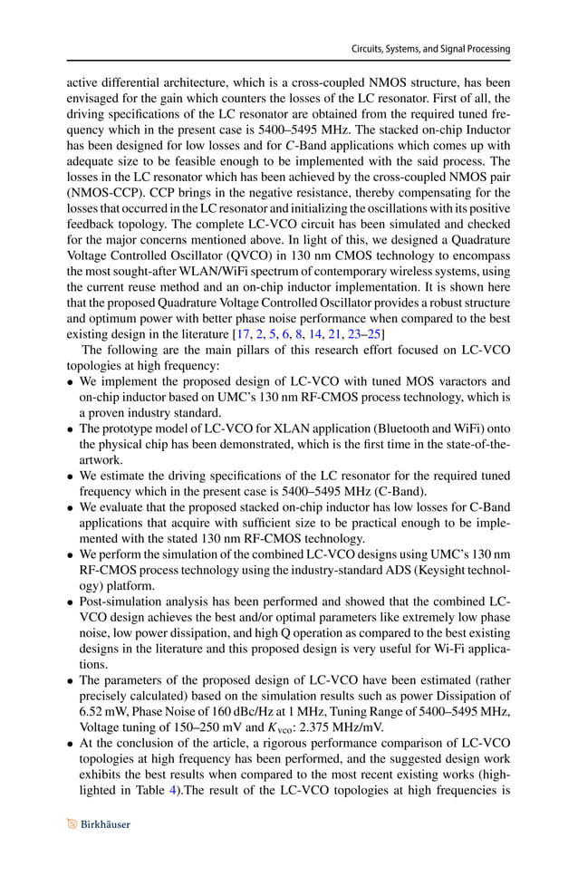 Low Power LC-Quadrature VCO with Superior Phase Noise Performance in 0.13 μmRF-CMOS Process for ...