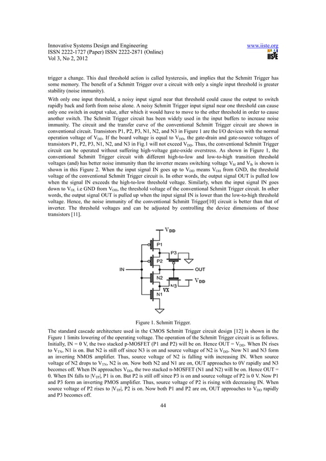 Low power schmitt trigger | PDF